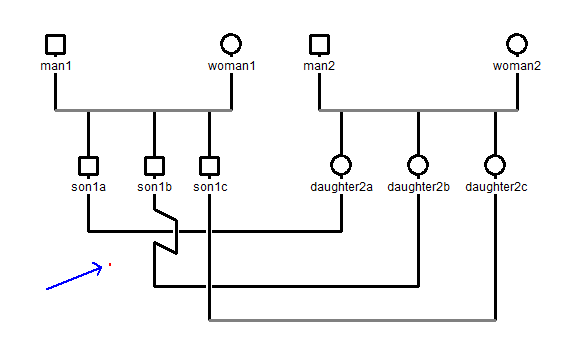 Laying out large genogram